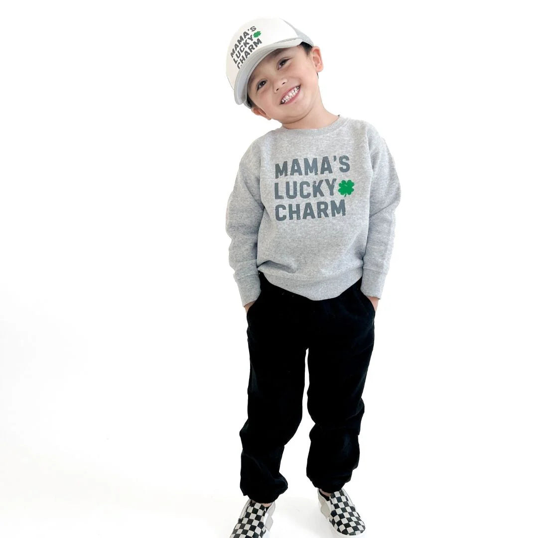 Mama's Lucky Charm St. Patrick's Day Trucker Hat - Gray/White – Hooray ...